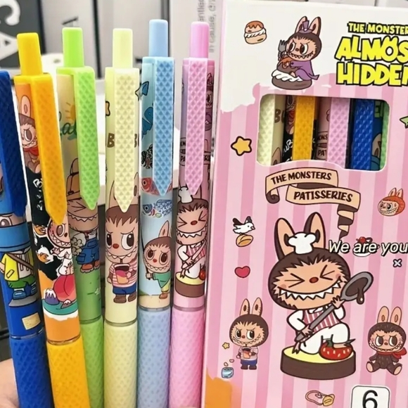 Labubu | Office | Labubu 6pack Retractable Gel Pens Extra Fine Point ...